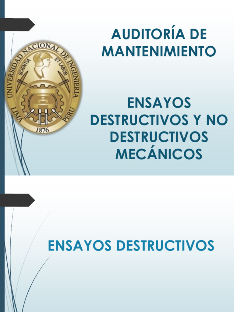 13.- Ensayos Destructivos y No Destructivos Mecánicos (N) (1) | PDF | Fatiga (material ...