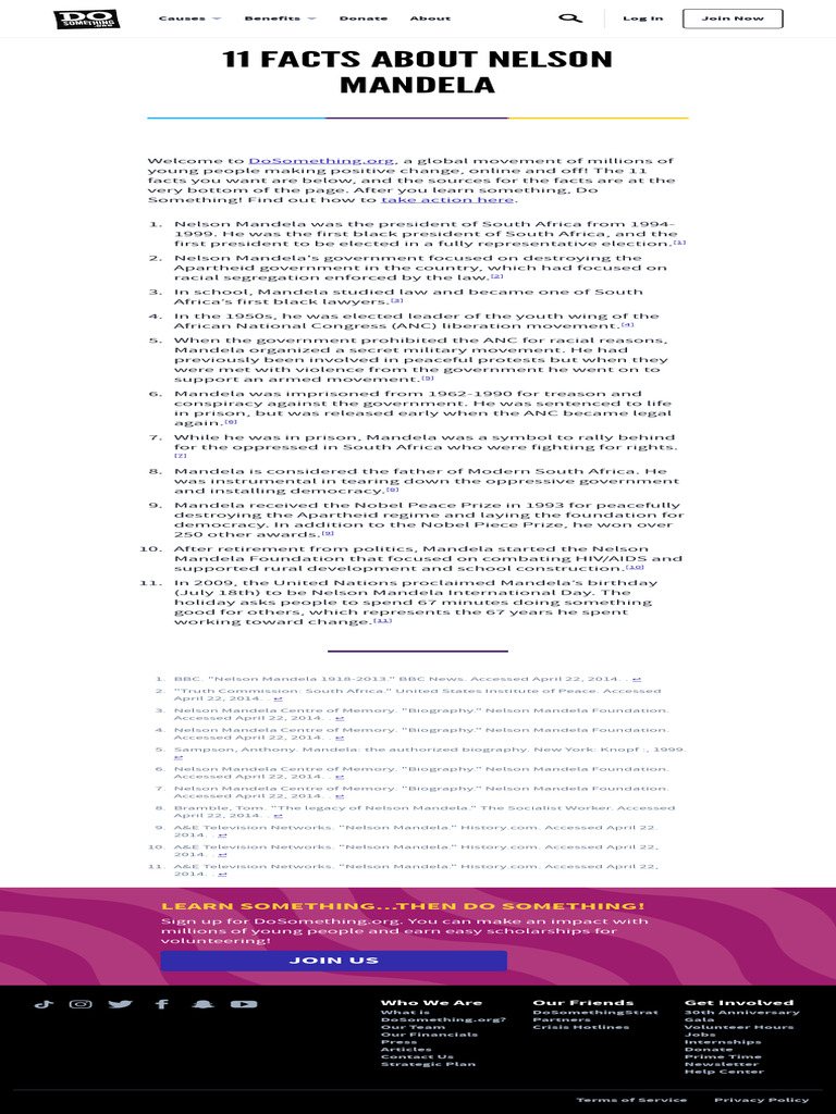 11 Key Facts About Nelson Mandela | PDF | Nelson Mandela | African ...