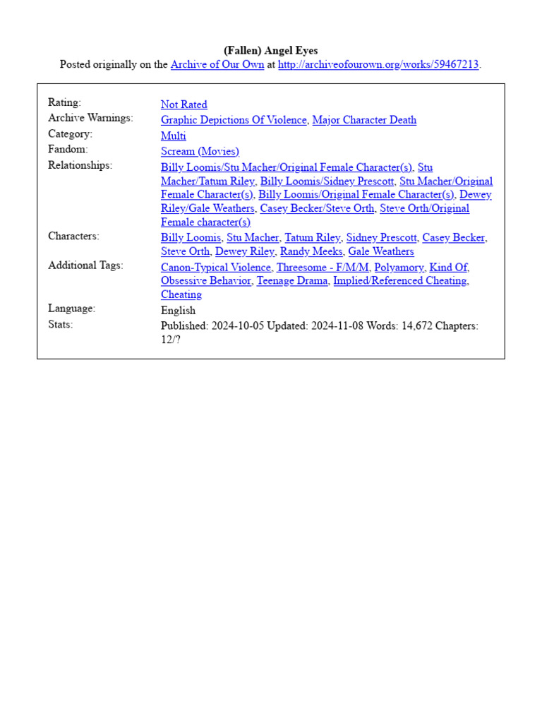 Fallen Angel Eyes | PDF