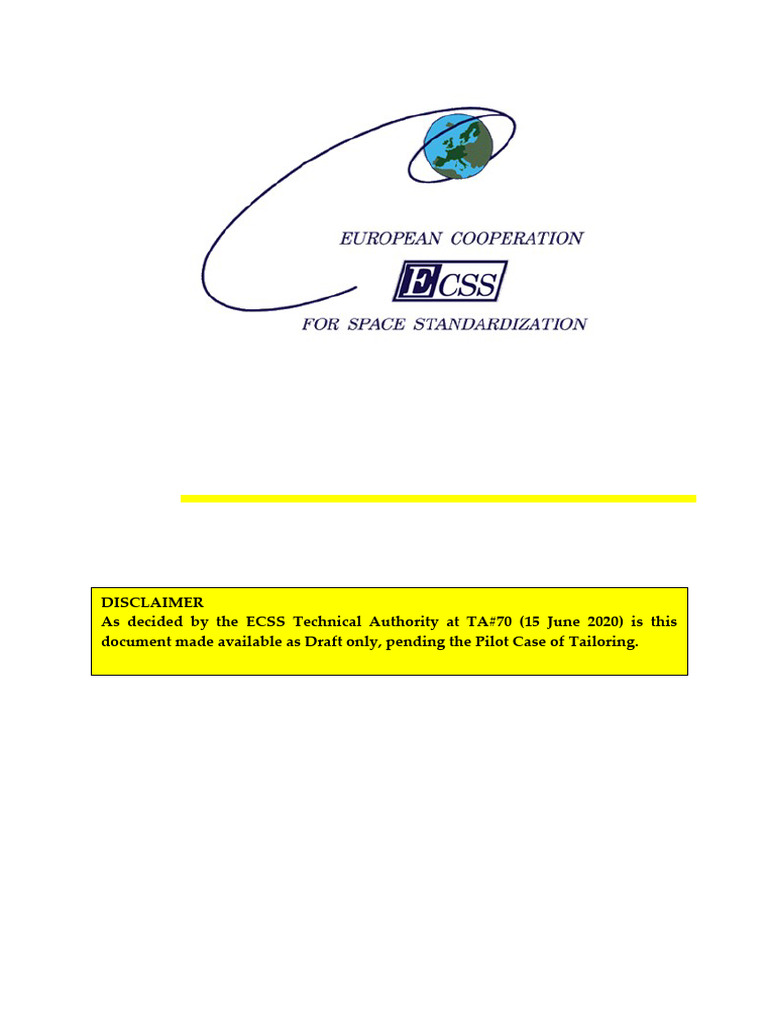 ECSS S ST 00 02C DRAFT1 (15june2020) | PDF | Risk