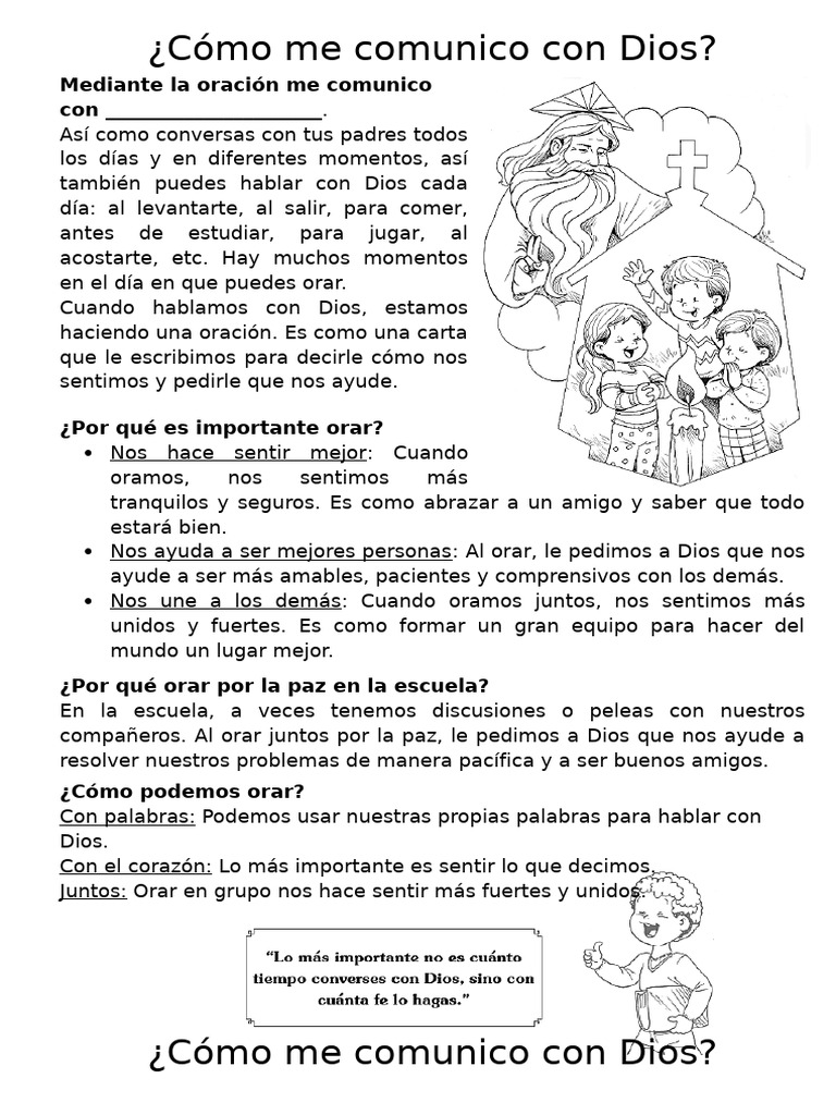 Cómo Me Comunico Con Dios | PDF | Oración