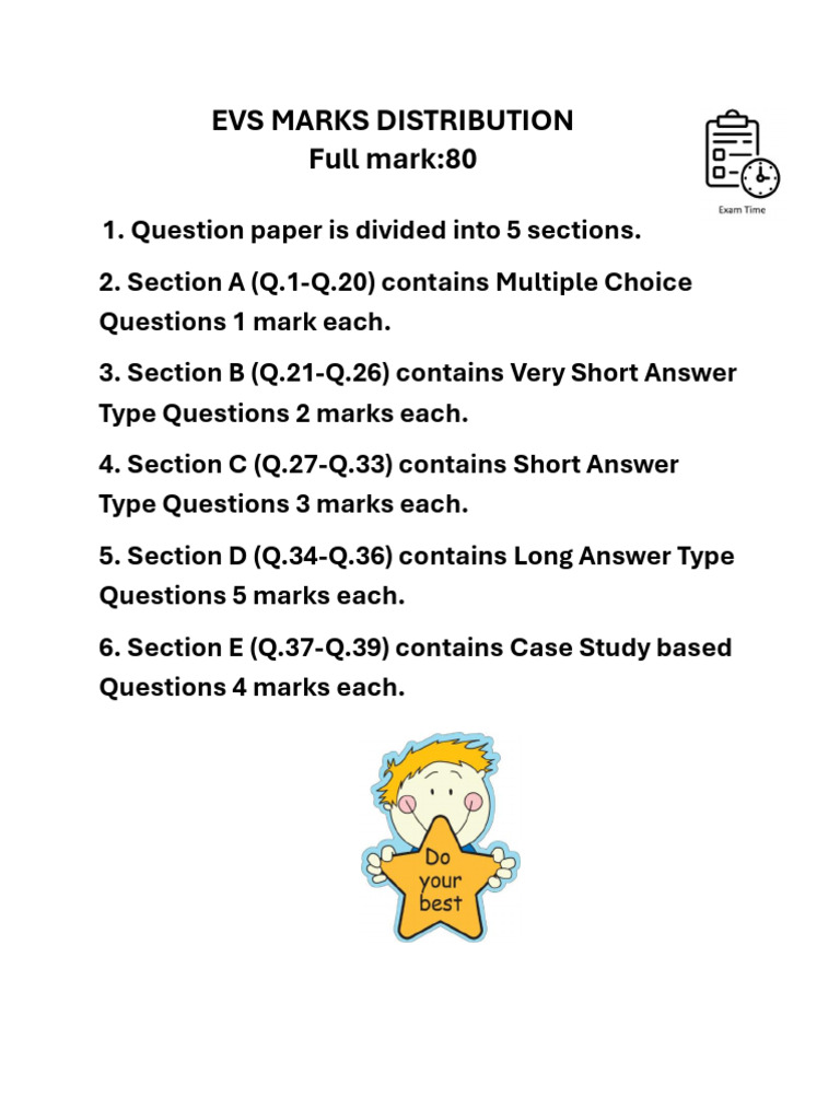 EVS Marks Distribution 2024-25 | PDF