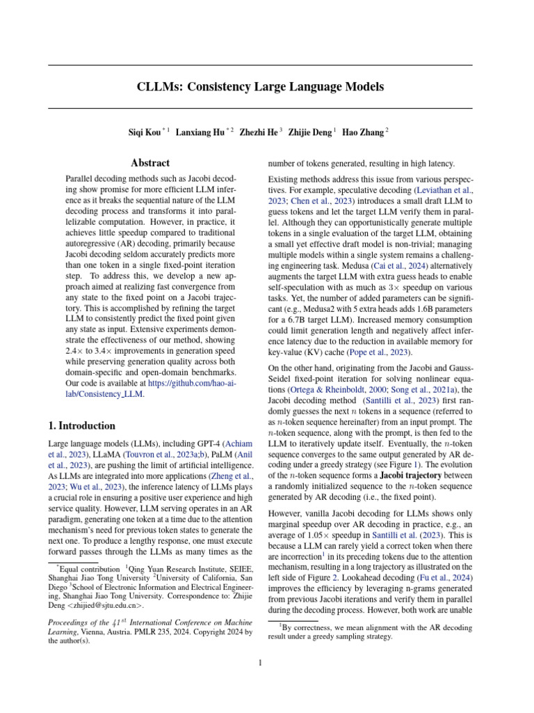 CLLMs - Consistency Large Language Models | PDF | Applied Mathematics