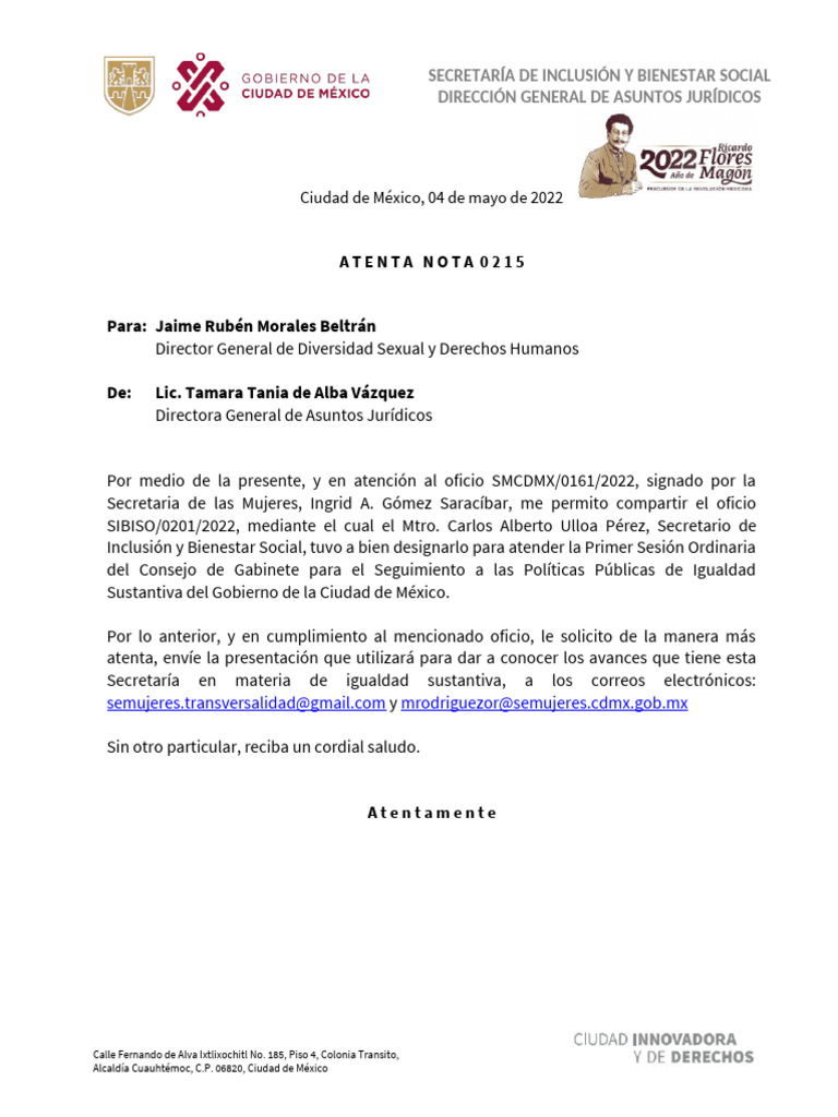 Formato Atentas Notas DGAJ | PDF | México