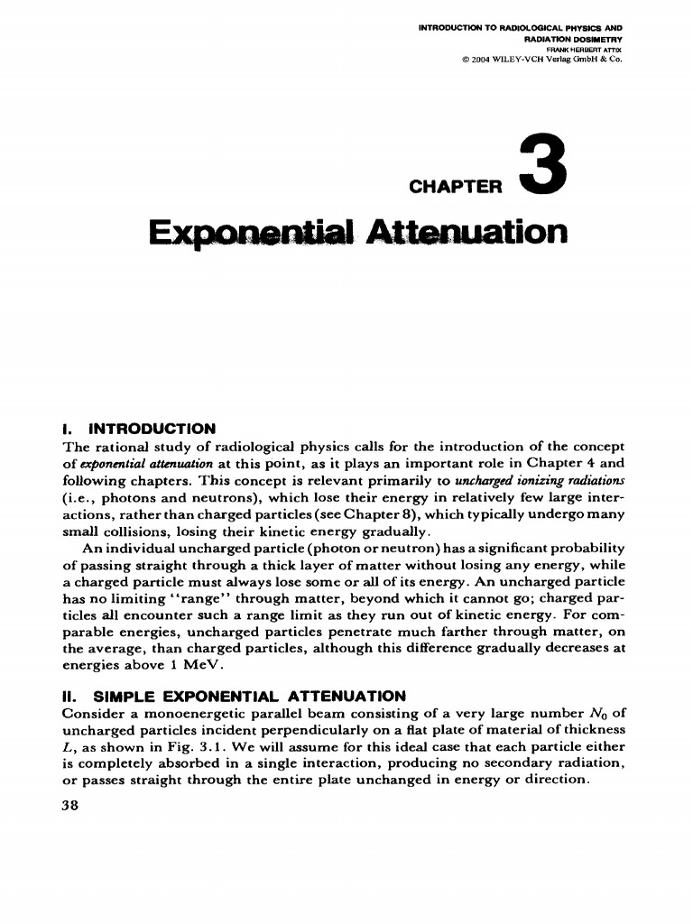 Exponential Attenuation | PDF | Radiation | Physical Sciences