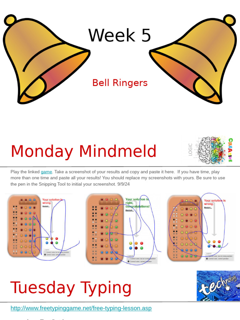Week 5 Bell Ringers | PDF