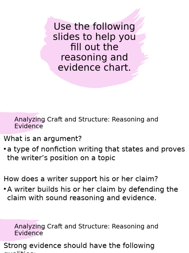 Revenge of The Geeks Evidence Chart Notes and Instructions | PDF