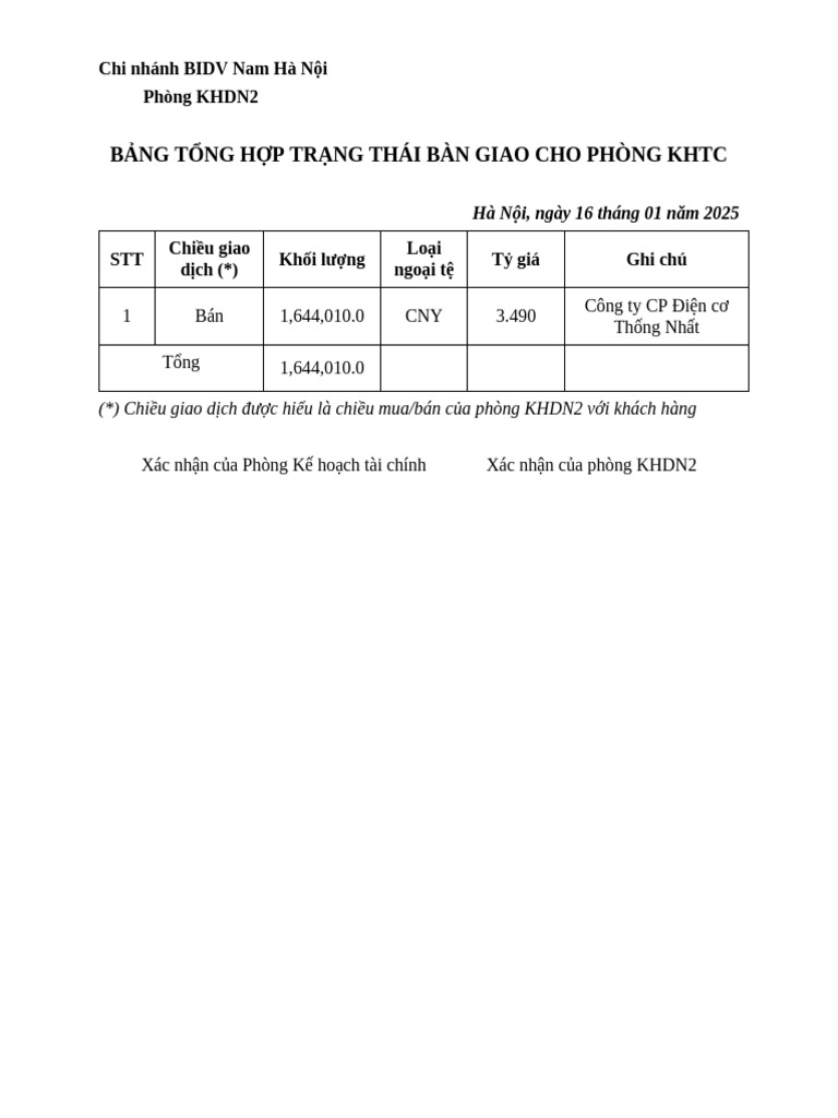 Xac Nhan Ty Gia - KHTH | PDF