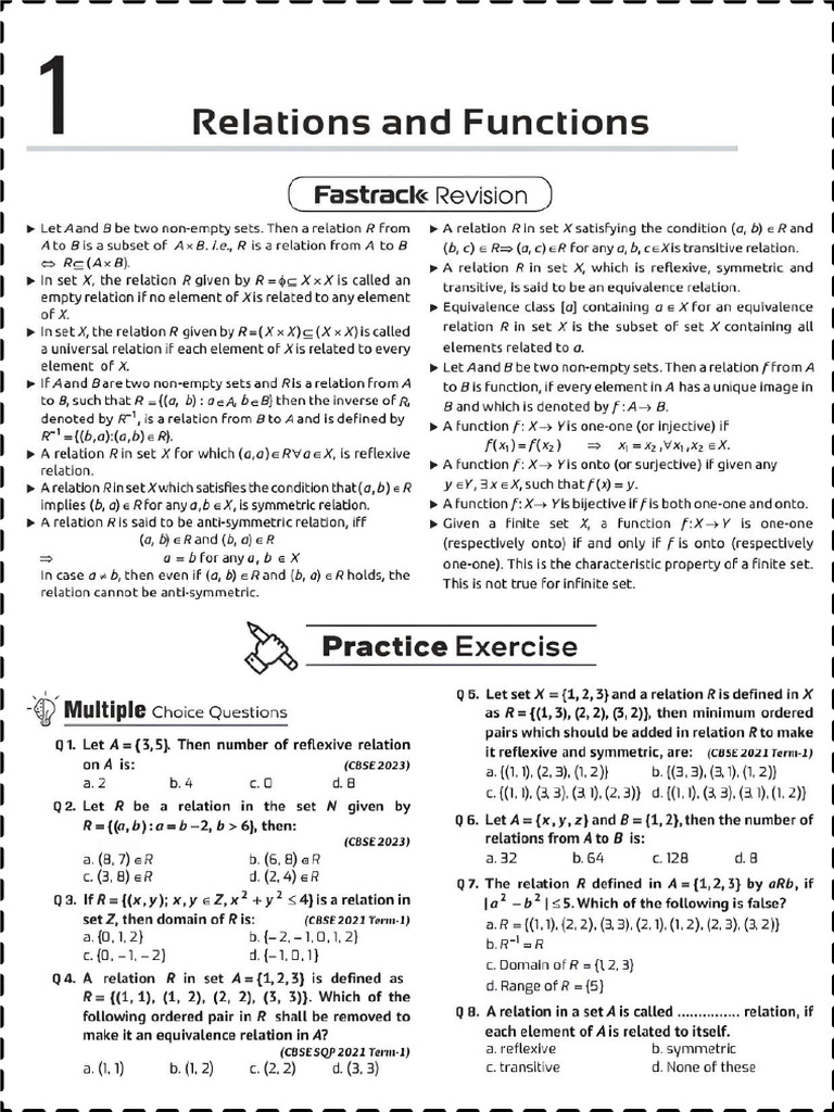 Class 12th Important Question PDF Chapter 1 | PDF