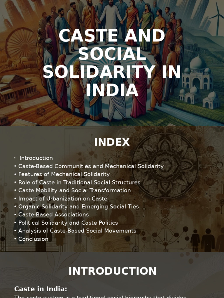 Sociology presentation | PDF | Caste | Solidarity