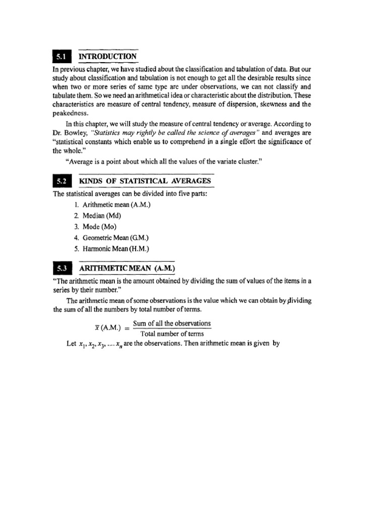 Statistics Notes To The Students | PDF