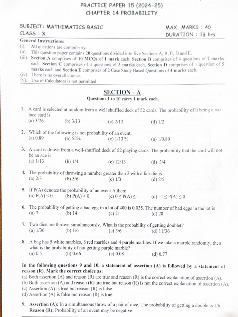 Probability Basic | PDF