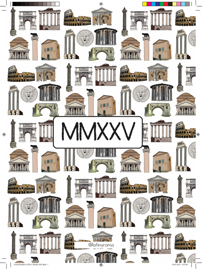 Calendario Latín y Roma 2025 Impresión | PDF