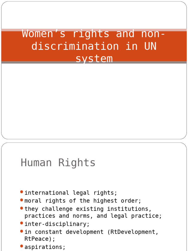 Lecture Womens Rights | PDF | Convention On The Elimination Of All ...