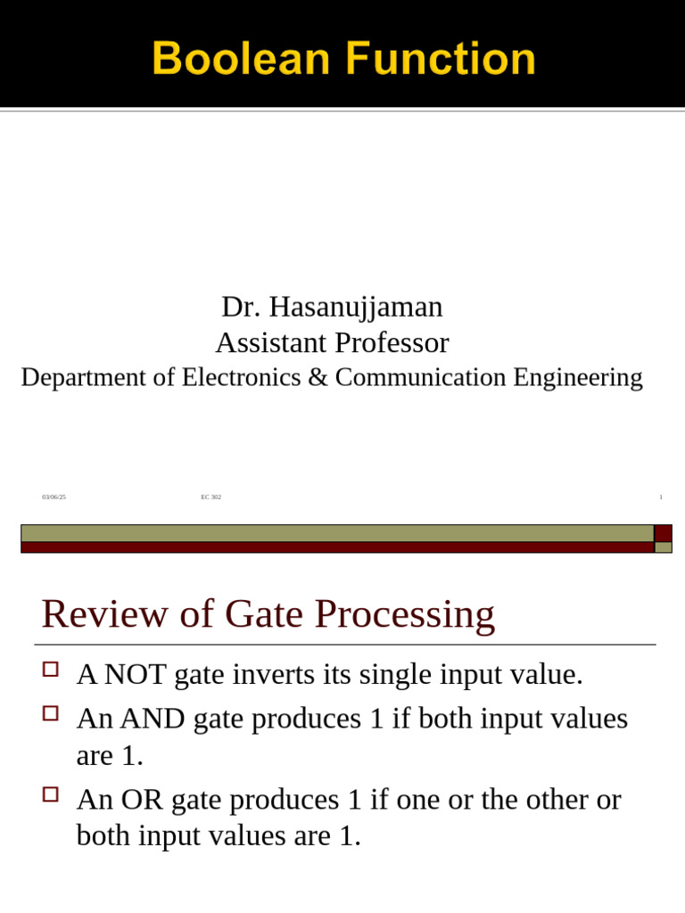 boolean algerba-1 | PDF | Logic Gate | Boolean Algebra