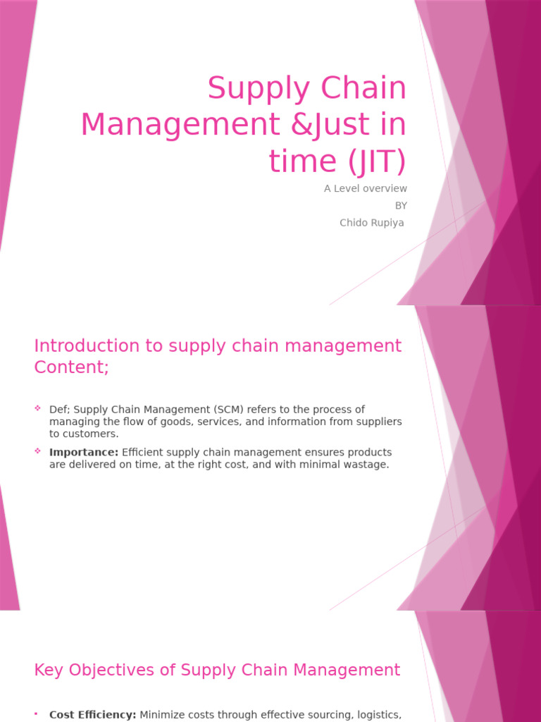 Supply Chain Management &just in Time | PDF | Lean Manufacturing ...