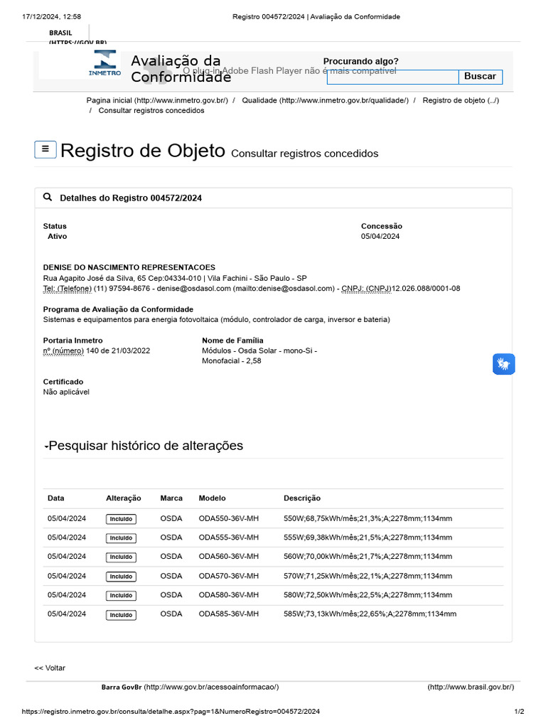 Osda, ODA560-36V-MH (Inmetro) | PDF