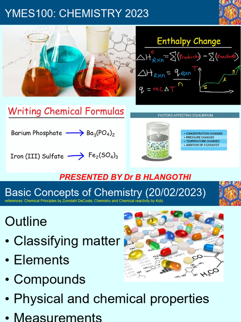 Basic Chemistry Concepts Overview | PDF | Mixture | Chemical Elements