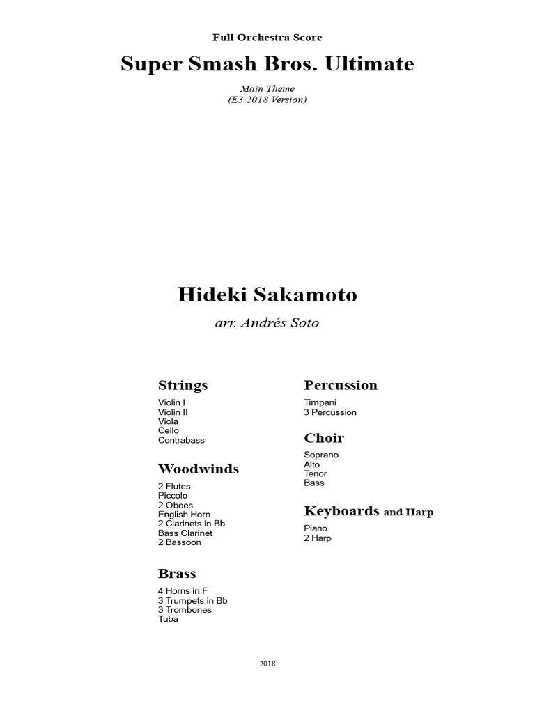 08 Super Smash Bros Ultimate | PDF | Brass Instruments | Music Technology