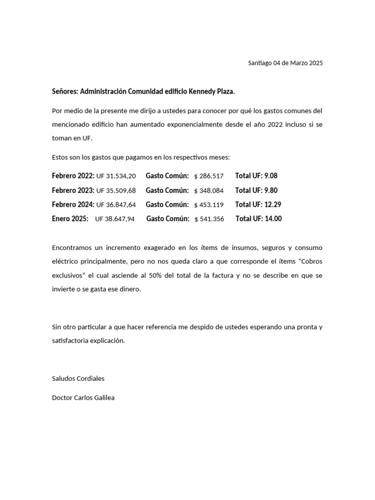 Comunidad Edificio Kennedy | PDF