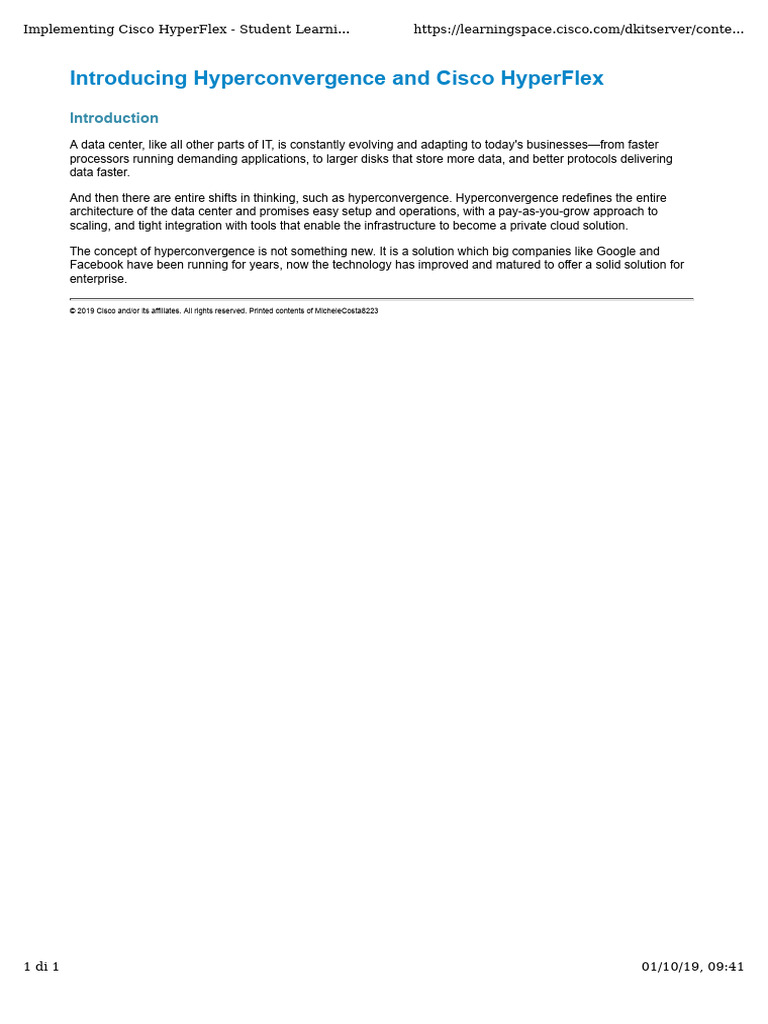 Introducing Hyperconvergence and Cisco Hyperflex | PDF