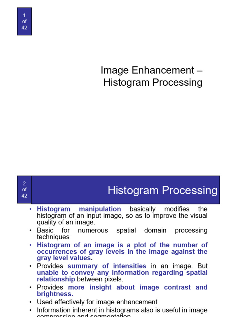 Histogram Processing for Image Enhancement | PDF | Image Editing | Imaging