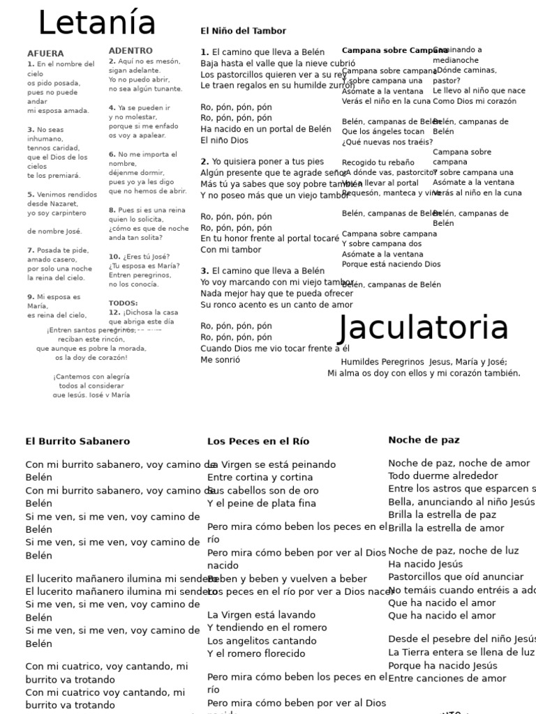 Cantos para Posada | PDF | María, madre de Jesús
