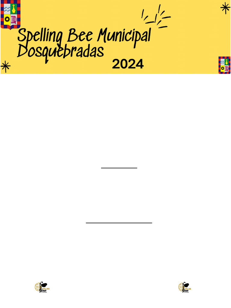 Concurso Spelling Bee 2024 | PDF