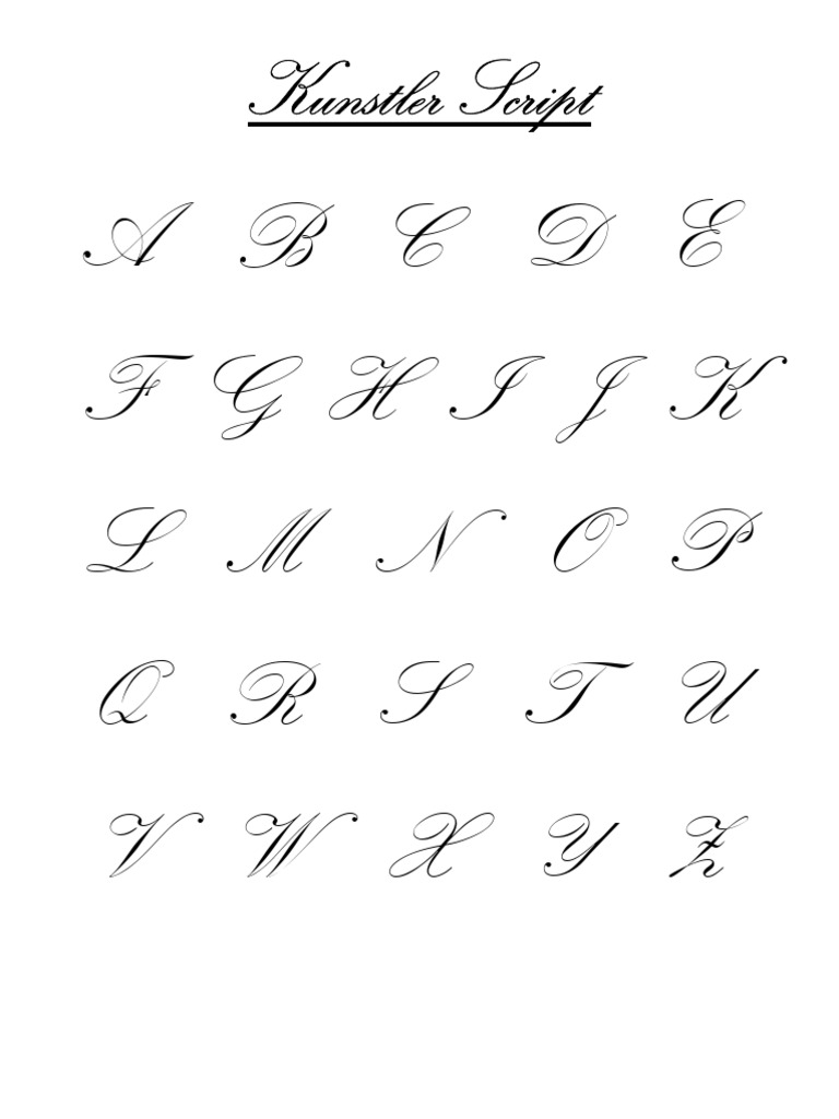 Kunstler Script | PDF