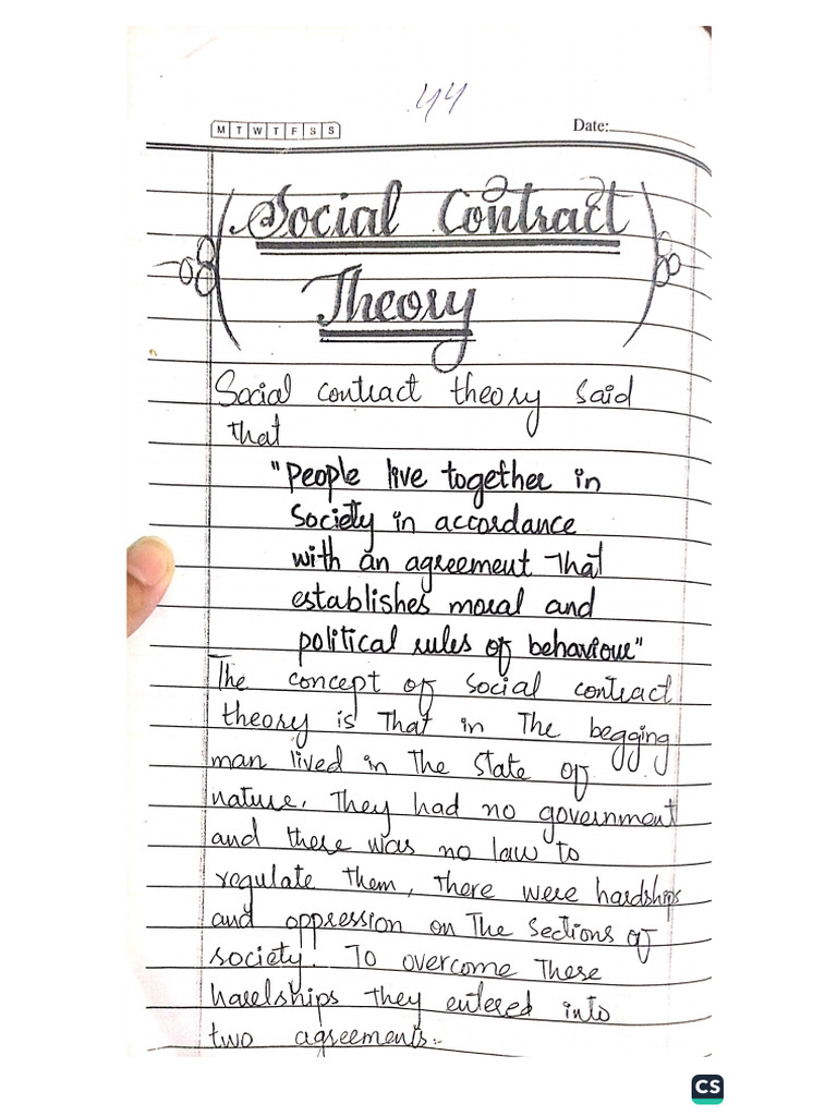 Social Contract Theory | PDF