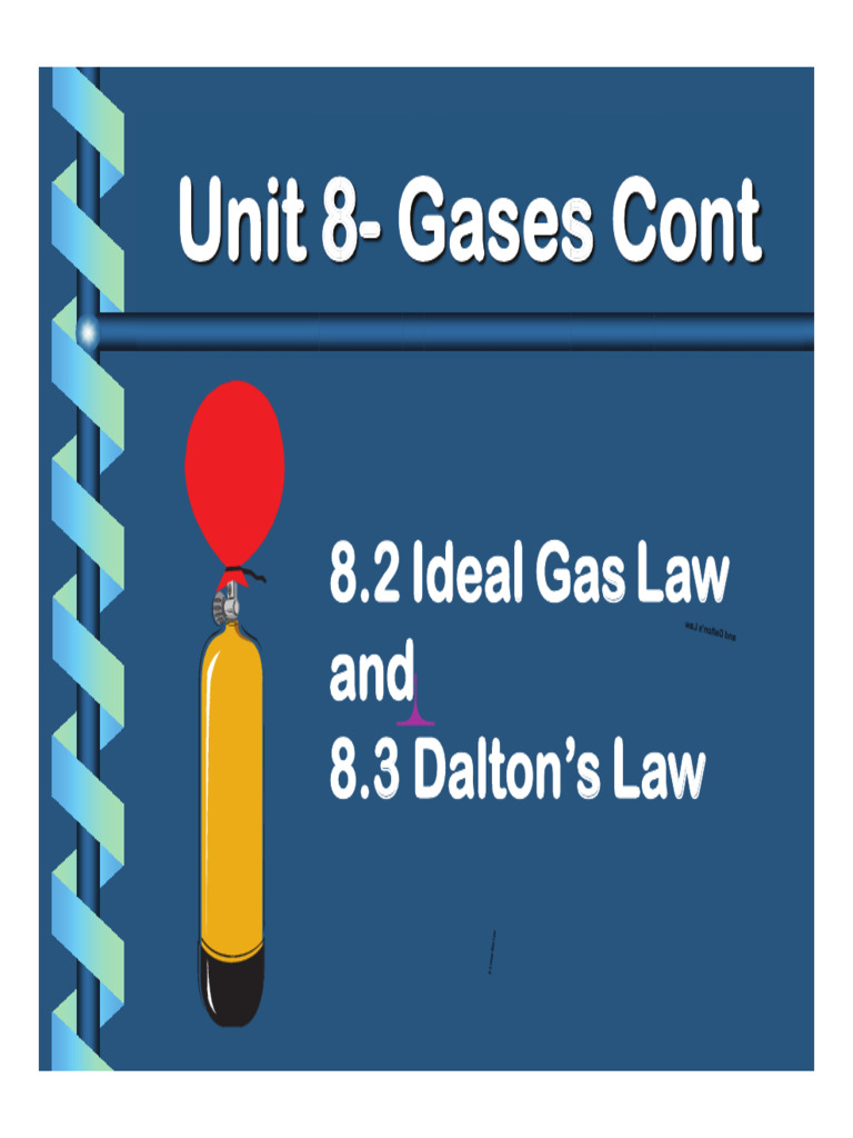 8.2 PRES Ideal and 8.3 PRES Dalton STUDENT version | PDF | Gases | Physics