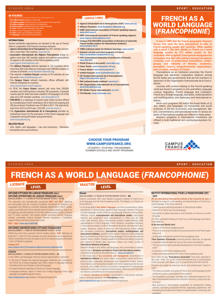 Global Francophonie Networks Overview | PDF | French Language