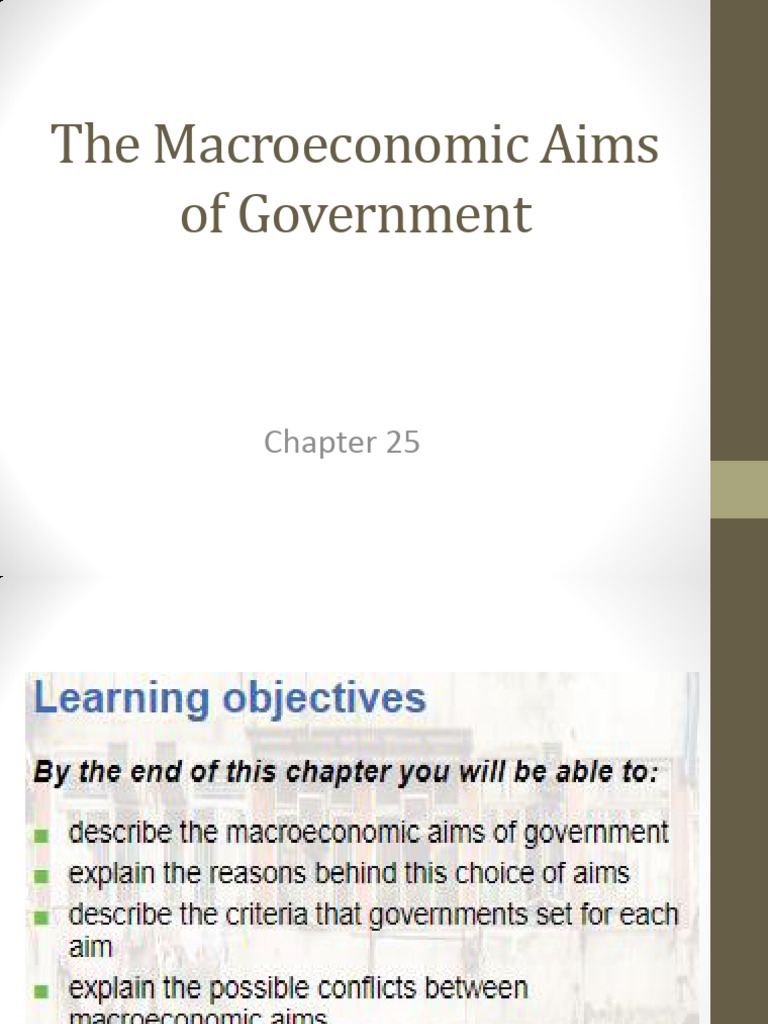 Government's Macroeconomic Aims | PDF