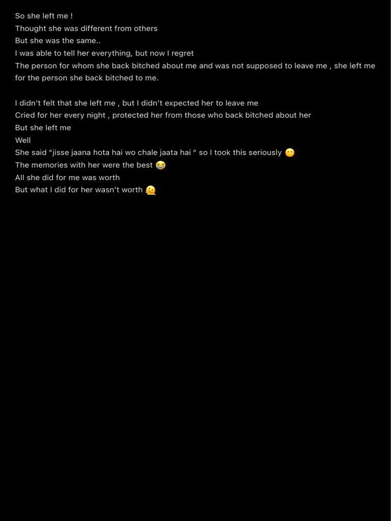 So She Left Me ! | PDF