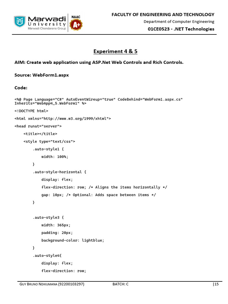 3297 - DotNET - Practical 4 - 5 | PDF | Software Development | Software