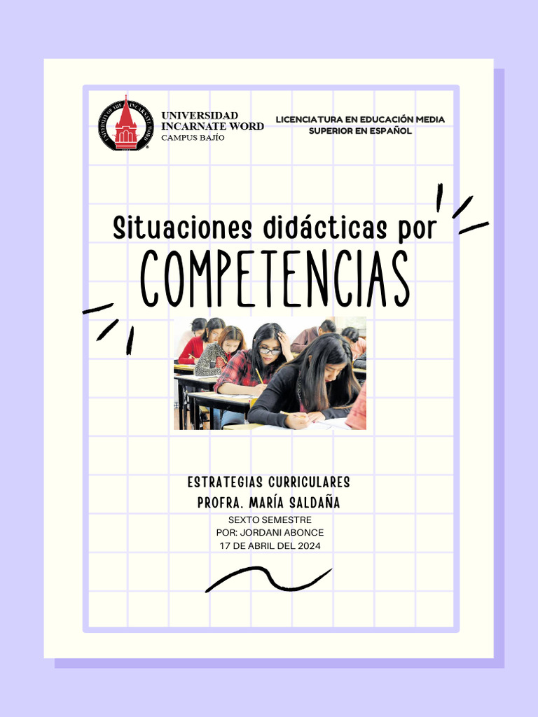 Tabla Descriptiva Situaciones Didacticas | PDF | Aprendizaje