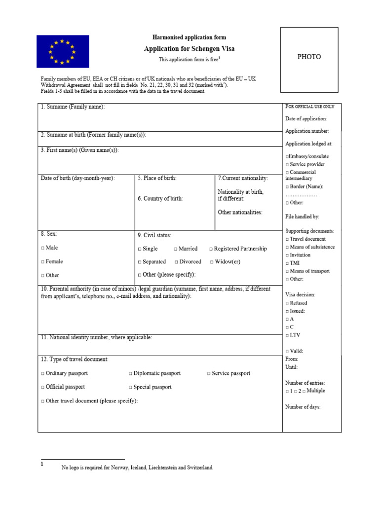 EK_formular_zadost o vizum_EN_2024 | PDF | Travel Visa | European ...