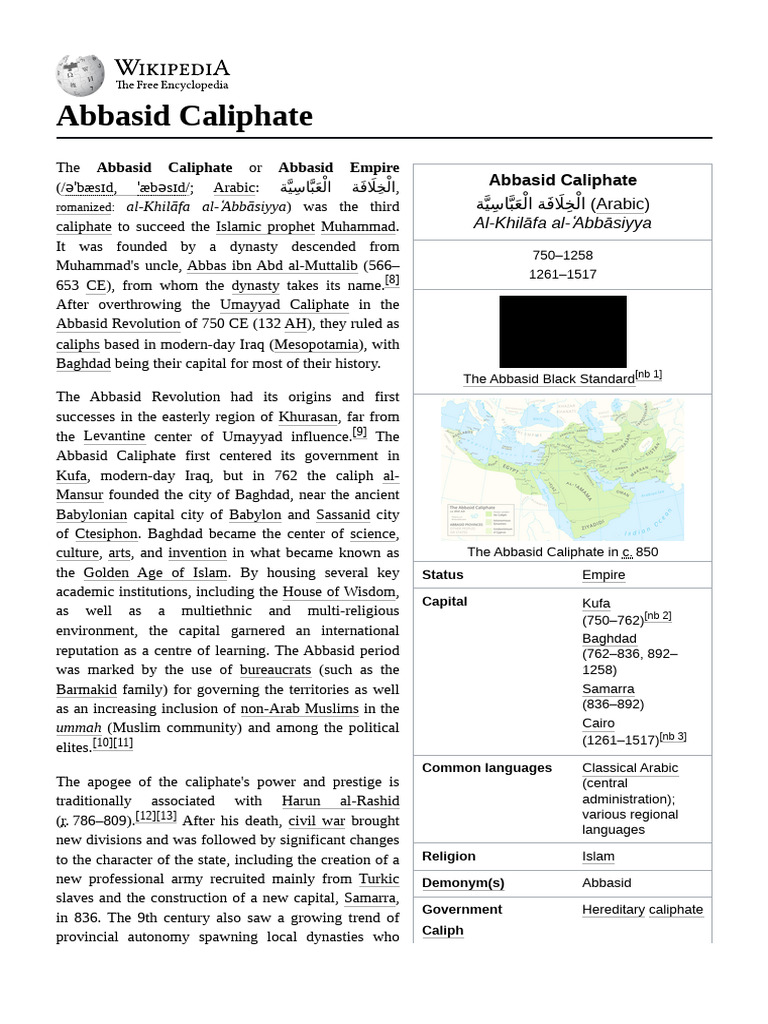 Abbasid_Caliphate | PDF | Caliphate