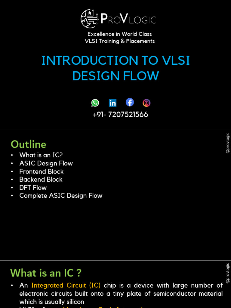 ASIC Design Flow - ProV Logic | PDF | Integrated Circuit | Hardware Description Language