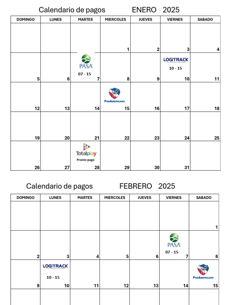 Calendario ENERO | PDF