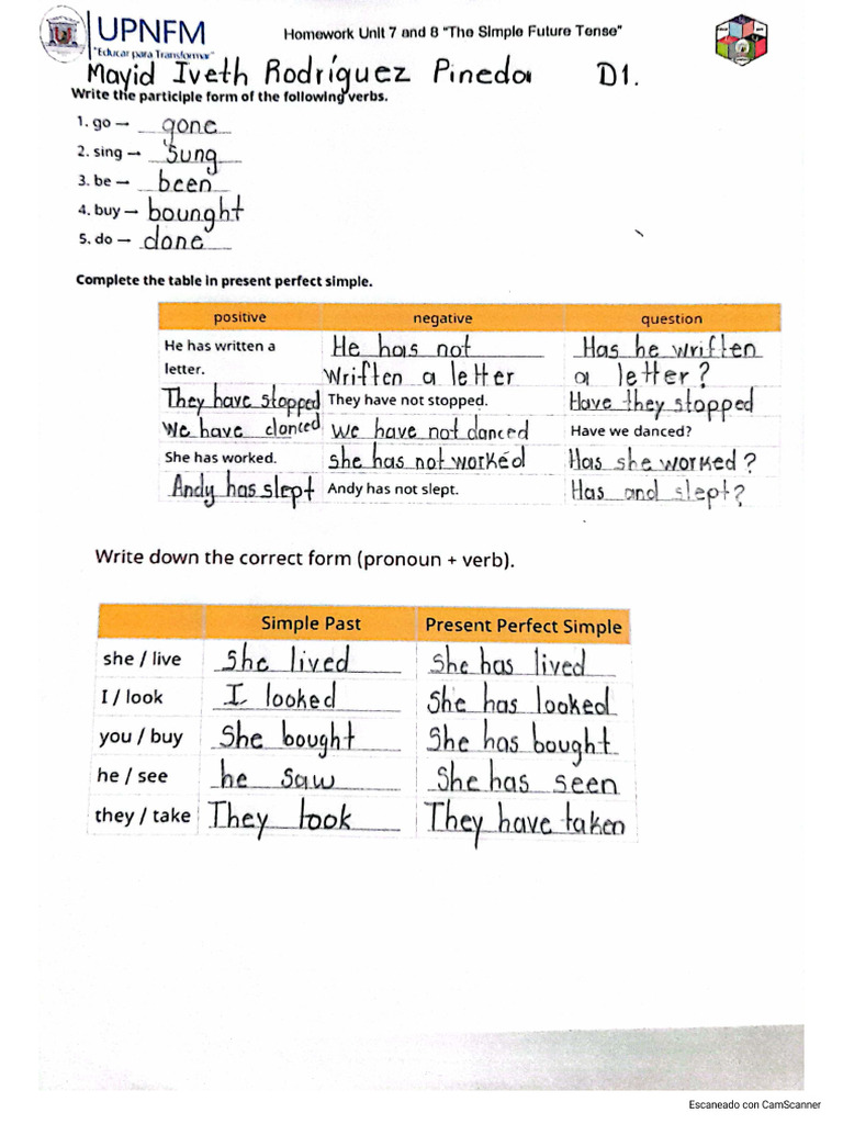 Homework Unit 7 and 8 | PDF