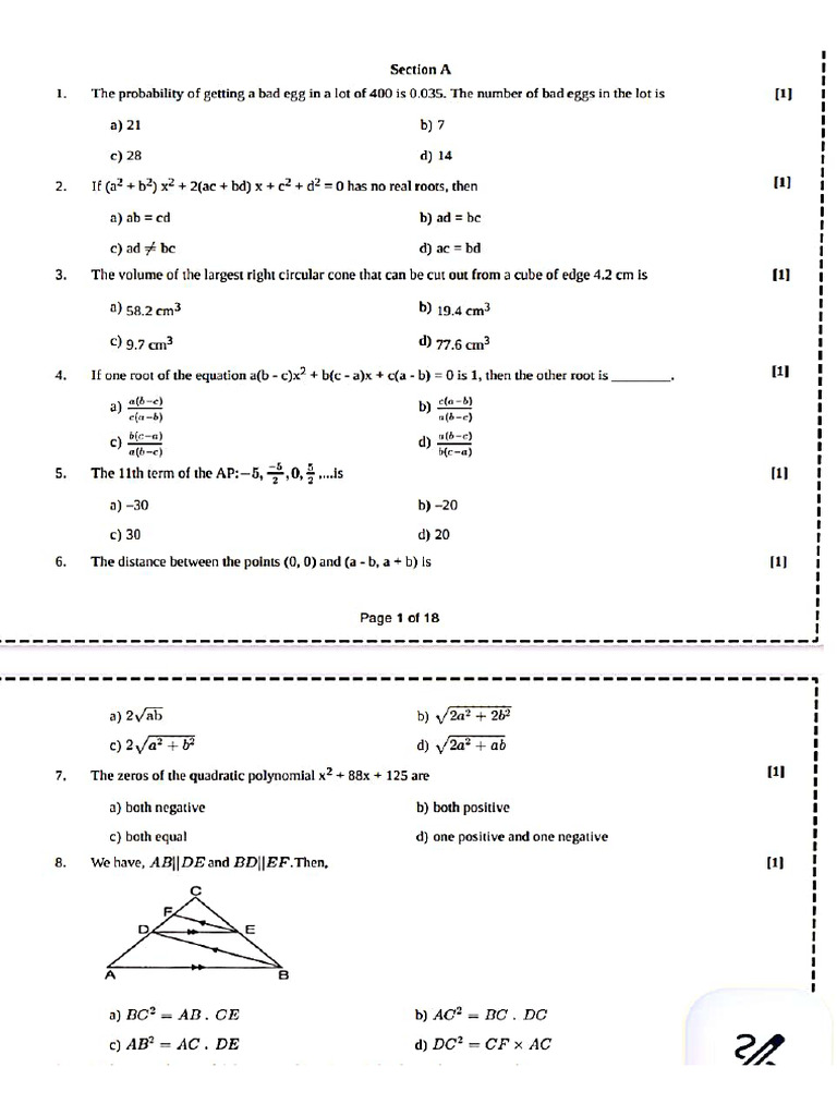 Class X, Worksheet 2 | PDF