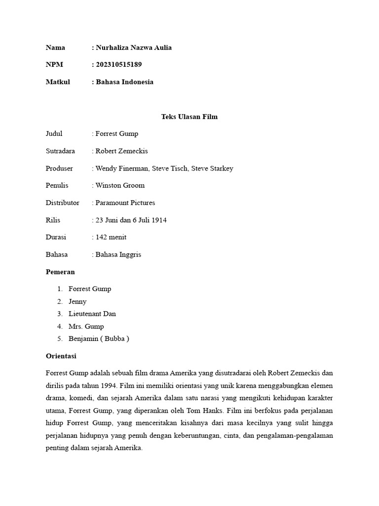 Tugas Teks Ulasan Bindo | PDF