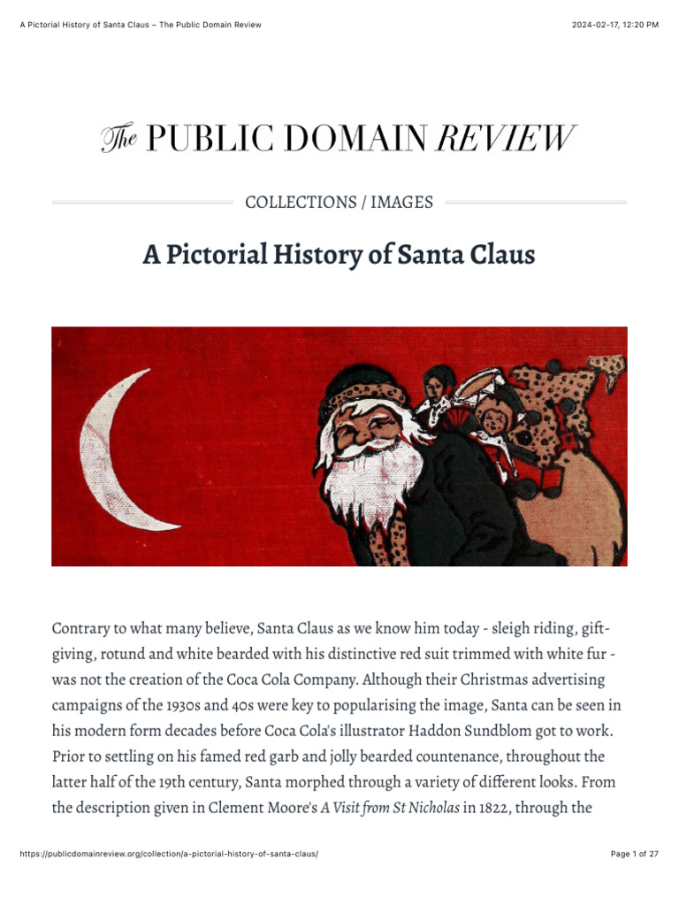 A Pictorial History of Santa Claus - The Public Domain Review | PDF ...