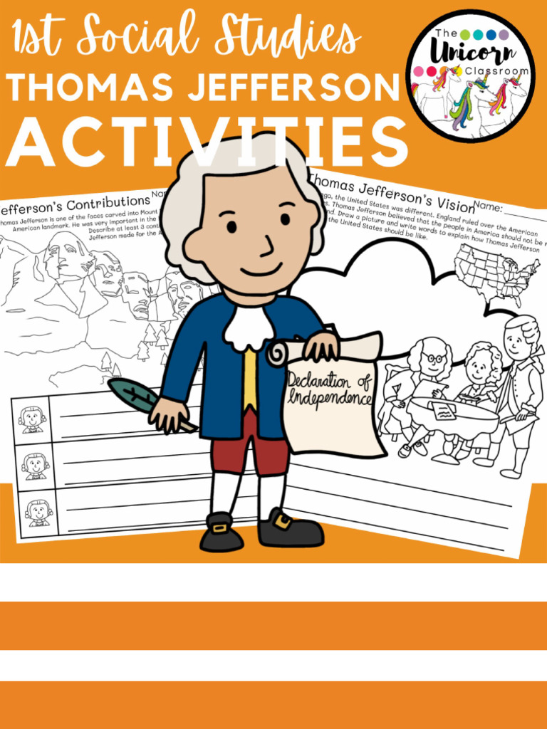 Thomas Jefferson 1st Grade Activities | PDF | Thomas Jefferson | Nickel ...