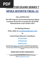 Grade 6 Kpsea Answer Sheet | PDF | Student Assessment And Evaluation ...