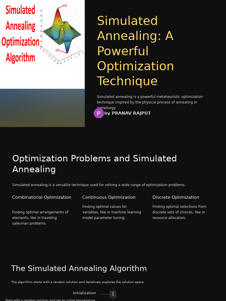 Simulated AnnealinG | PDF | Mathematical Optimization | Mathematical ...