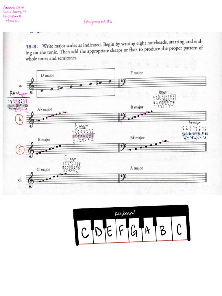Music Theory Assignment 6 Hunter College | PDF