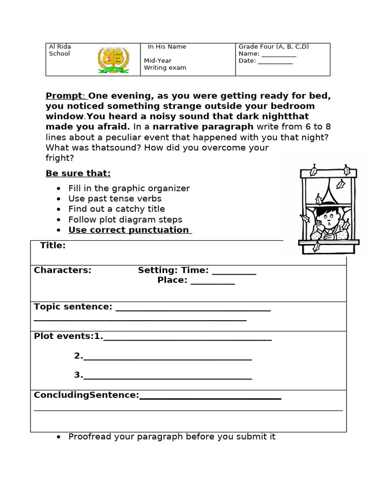 Writing Exam Grade Four | PDF