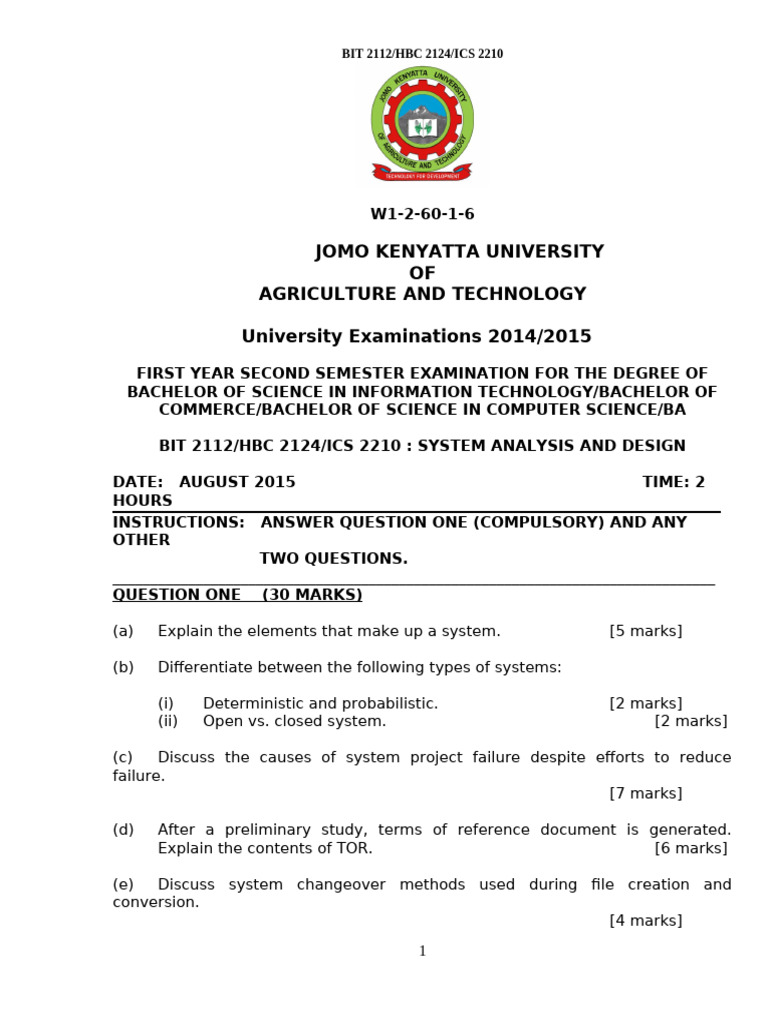 Bit 2112hbc 2124ics 2210 System Analysis and Design | PDF | Software Engineering | Computing